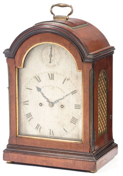 Bracket Clock; Grant, George III, Arched, Mahogany, 15 inch.