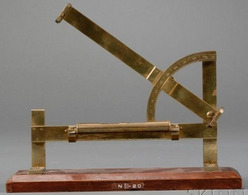 Surveying; Inclinometer, Brass, Quarter Scale, Geared Limb, Levels, 12 ...