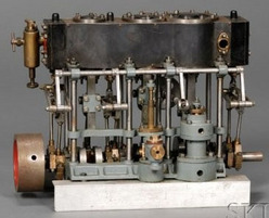 Model; Steam Engine, Stuart Triple Expansion, 3 Stage, 9 inch.