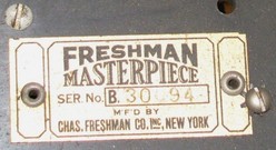 Radio; Freshman, Masterpiece, Battery Table Radio, Side Speaker.