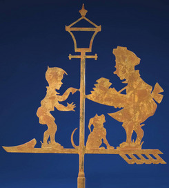 Weathervane; Howard Johnson, Simple Simon, Pie Man & Lamp, Sheet Iron ...