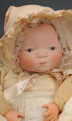 Bisque Doll; German, Putnam (Grace Storey), Bye-Lo Baby, Brown Sleep ...