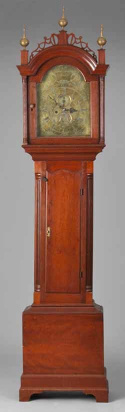 Tall Case Clock; Connecticut, Chippendale, Burnap (Daniel), Cherry ...