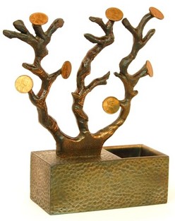 Still Bank; Banthrico, Penny Tree, 1953, 8 inch.