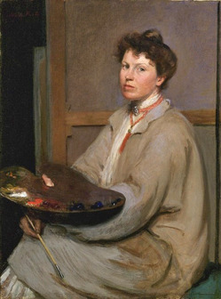 Foote, Mary; Oil on Canvas Painting, signed, Portrait of Woman, Artist ...