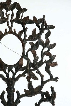 Coat Rack; Cast Iron, Tree Form, Trunk Pedestal, Detail Leaf Designs ...