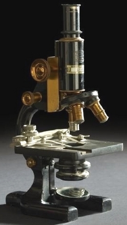 Microscope; Spencer, Monocular, Model 44, Triple Lens.