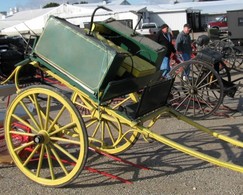 Cart; Irish Jaunting, Opposite Facing Side Seats, Poles.
