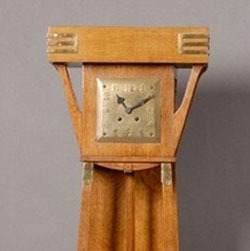Tall Case Clock; German, Arts & Crafts, Secessionist-Type Decorations ...