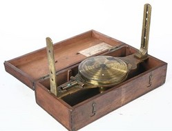 Compass; Foster (James Jr), Surveyor's, Brass, Case, 14 inch.