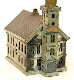 Still Bank; Cast Iron, Old South Church, Small, 9 inch.