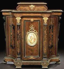Furniture: Cabinet; Victorian, Neo-Grec, Roux (Alexander), Rosewood ...