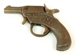 Toy Gun; Kenton, American Bulldog Cap Pistol, Double Trigger, 4 inch.