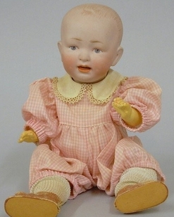 Kestner Doll; Bisque, Character Baby #151, Blue Intaglio Eyes, Open ...