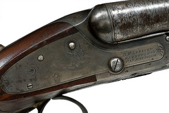 Shotgun; Lefever Arms, 12 Gauge, Double Damascus Side by Side.
