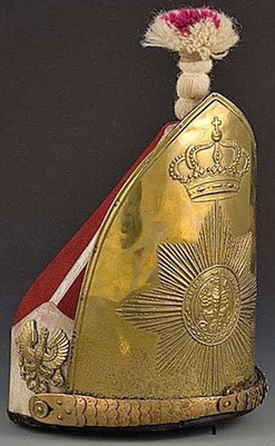 Head Gear; German, Grenadier, Mitre, Brass Front Plate, Crown & Star ...