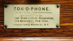 Phonograph; Universal Talking Machine Co, Zonophone, Type A, Brass Horn ...