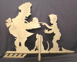 Weathervane; Howard Johnson, Simple Simon & Pie Man, Aluminum, 4 ft.