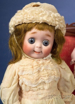 Kestner Doll; Bisque, Googly Toddler #221, Blue Weighted Eyes ...