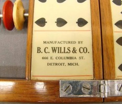 Gambling; Faro, Case Counter, BC Wills & Co.