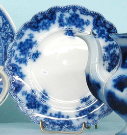 Flow Blue; Grindley (WH), Osborne, Plate, 9 inch.