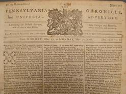 Newspaper; Philadelphia, 1768, The Pennsylvania Chronicle and Universal ...