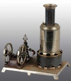 Steam Powered; Weeden, Engine, Vertical, No 49, Platform Dual Flywheel.