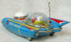 Space Toy; Yonezawa, Space Scout S-17, Tin Lithograph, Battery Operated, 10 inch.