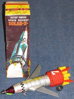 Space Toy; Nomura Toys, Space Rocket, Solar X, Battery Operated ...