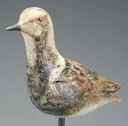 Shorebird Decoy; Holmes (Lothrop), Ruddy Turnstone, Carved & Painted ...