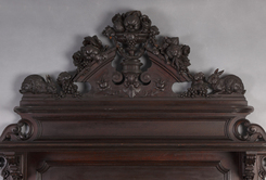 Furniture: Sideboard; Victorian, Rococo Revival, Roux (Alexander), Oak ...