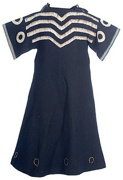 Clothing; Northern Plains, Dress, Wool, Dentalia Shells, 47 inch.