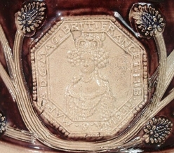 Stoneware; Westerwald, Mug, Queen Mary Medallion, Cobalt & Manganese ...