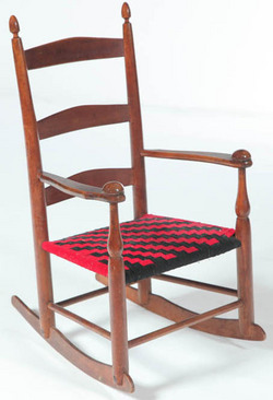 Furniture: Children's; Rocking Chair, Shaker, Mount Lebanon, #0, Mixed ...