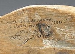 Decoy; Ward (Travis), Canvasback Drake, Carved, Ward Brothers signed.