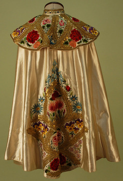 Matador's Cape; Spanish, Satin, Collar, Gold & Polychrome Floral ...