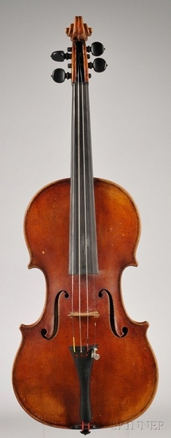 Strings; Violin, Sandner (Carl), Mittenwald ca 1930, Label, 2-Piece Back.