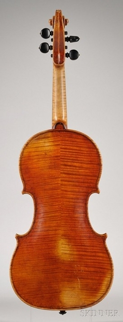 Strings; Violin, Sandner (Carl), Mittenwald ca 1930, Label, 2-Piece Back.