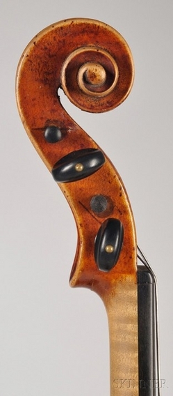 Strings; Violin, Sandner (Carl), Mittenwald ca 1930, Label, 2-Piece Back.