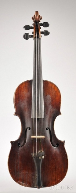 Strings; Violin, Hopf Family?, Saxon, ca 1800, Kloz Label, 1 Piece Back ...