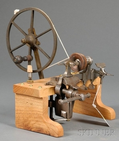 Watchmaker; Lathe, Geneva Pattern Turn, Hand Wheel, Vice, 13 inch.