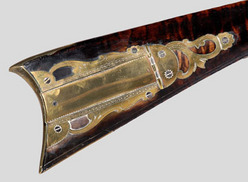 Rifle; Lauck (John), Flintlock, Tiger Maple, McKim Lock, Brass Box, 48 ...