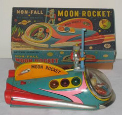 Space Toy; Modern Toys, Moon Rocket, Battery Operated, Box.