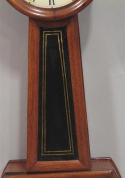 Banjo Clock; Hatch & Williams?, 8-Day, Mahogany, 29 inch.