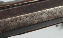 Rifle; Leman (H), Percussion, Walnut, Engraved, Patchbox.