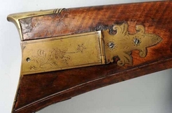Rifle; Kuntz (J), Flintlock, Tiger Maple, Inlays, Patchbox.