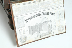 Viewer; Megalethoscope, Charles Ponti, Walnut Case, 35 inch.