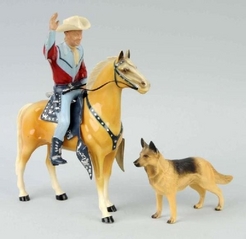Figure; Hartland, Western, Roy Rogers, Trigger Standing & Bullet.