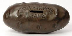 Still Bank; Martin (Mary), Pingree Potato Bank, Cast Iron, 5 inch.