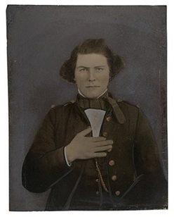 Tintype Photograph; 1/1 Plate, Civil War, Pvt. Martin Compton, 22nd ...